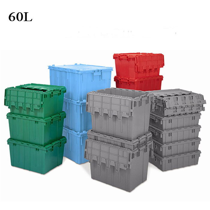 Attached Lid Plastic Container, attached lid totes wholesale